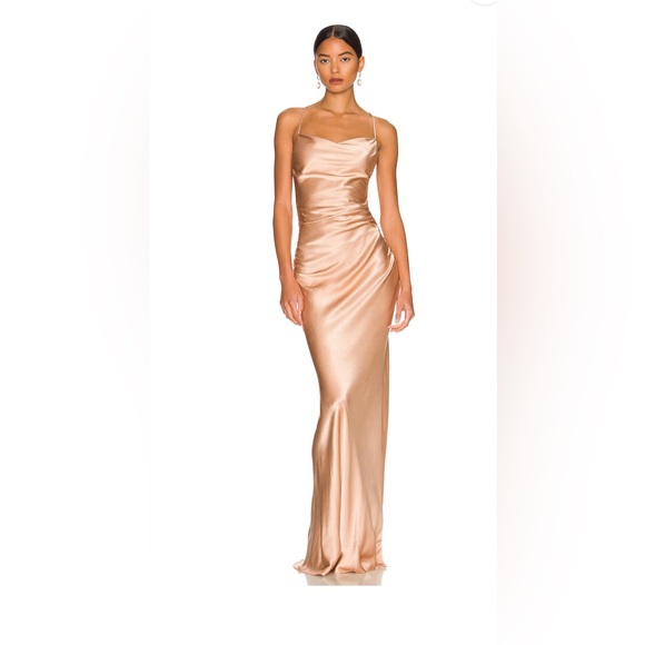 Shona Joy | Dresses | Shona Joy La Lune Lace Back Maxi Dress In Desert ...